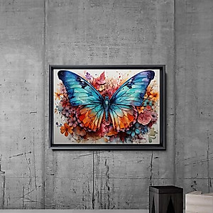Abstract Painting Buy Canvas Wall Art, Butterfly Painting Art, Butterfly canvas, bedroom Butterfly wall art,Watercolor abstract Butterfly canvas painting