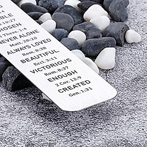 Christian Bookmark Gifts for Women Faith Easter Religious Bible Verse Baptism 1st First Communion Gifts Inspirational Godson Goddaughter Kids Boy Girl Birthday Graduation Christmas Stocking Stuffers