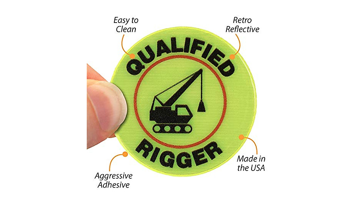 SmartSign Certified Rigger Hard Hat Labels - Pack of 5