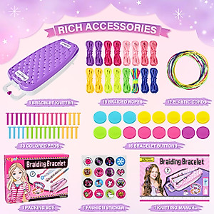 Dpai Friendship Bracelet Making Kit for Girls,DIY Arts and Crafts Toys,Jewelry String Maker Kit,The Best Birthday Gifts Ideas for Girls 6 7 8 9 10 11 12+ Years Old（Purple）