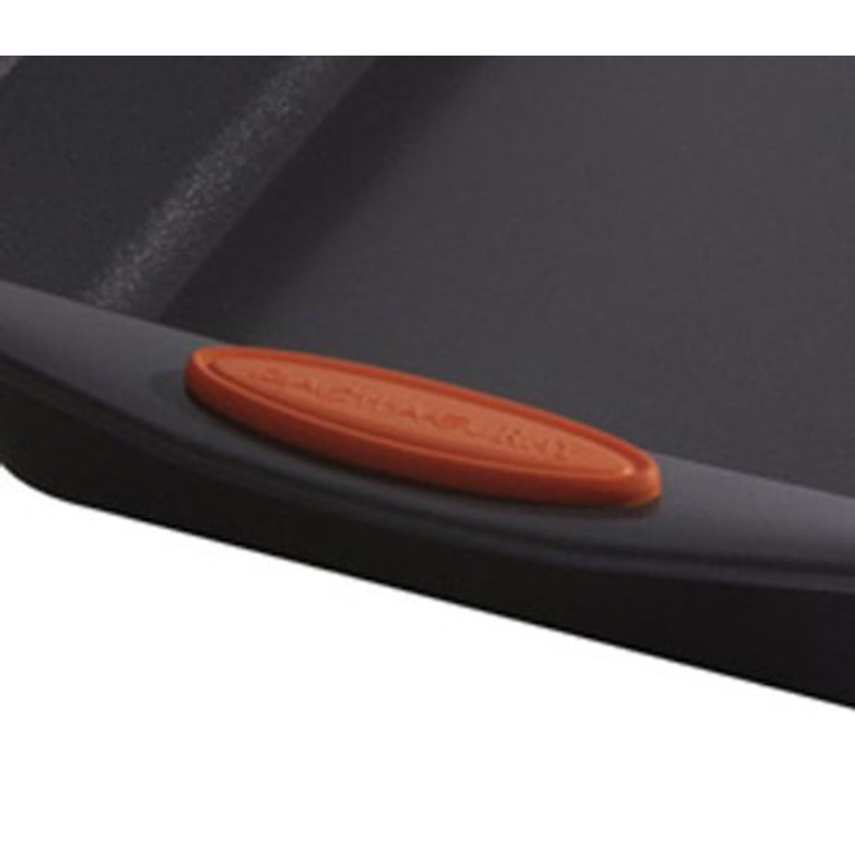 Rachael Ray 55673 Nonstick Bakeware Set with Grips includes Nonstick Bread Pan, Baking Pans and Cake Pans - 5 Piece, Gray with Orange Grips