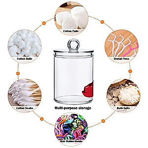 Oyihfvs High Heels Red Girls 2 Packs Clear Plastic Jar with Lid, Airtight Food Translucent Jars, Makeup, Food Storage Containers for Kitchen Cookie, Tea