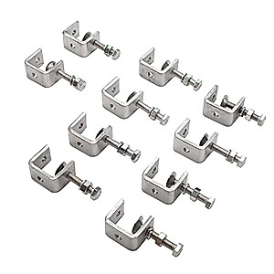 10Pcs Stainless Steel C Clamps Tiger Clamp Woodworking Clamp Heavy Duty C-Clamp Woodworking Welding U Clamps Wood Clamps with Stable Wide Jaw Openings