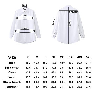 FAHIZO Men's Dress Shirt Regular Fit Casual Long Sleeve Stripe Stretch Soild, Green-3XL