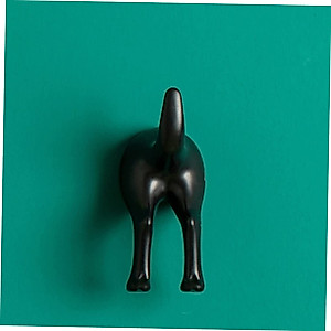 5pcs Tail Decorative Hook Dog Bum Coat Hook Punch Storage Pothook Jacket Hanger Kitchen Hook Wall Hangers Heavy Duty Belt Hanger Dog Tail Hooks Iron Metal Towel Rack