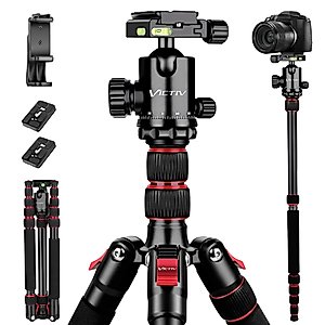 Tripod for Camera, 80“ Heavy Duty Camera Stand Tripod, Professional Ball Head Tripod Stand with Twist Locks, Aluminum Tripod Stand for DSLR Camera Spotting Scope, Video Camera Tripods & Monopods