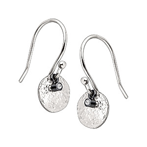 Silpada 'Mini Crystal Disc' Drop Earrings with Crystals in Sterling Silver