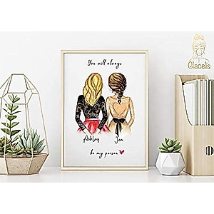 Personalized Best Friend Print Art You are my rock for any special occasion, Christmas best friends gifts 2023, perfect gift for female best friend, distance gifts for bff (UNFRAMED)