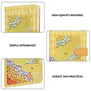 DEPILA 3 pcs Leather Small Stationery Stamping Writers Button Notepads Notebook Natural Note Writing Hardcover Account Memo Multipurpose Notepad Office Journal Plan School Subject Travel Note pad ( Co