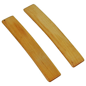 Treasure Gurus New Solid Pair of Maple Wood Bones Folk Musical Wooden Spoons Rhythm Instrument