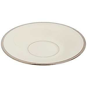 Lenox Solitaire Saucer, ivory/platinum