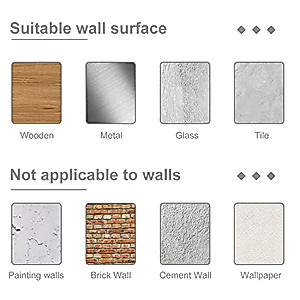 Nail Free Wall Hooks Screw Adhesive Hooks Heavy Duty Screw Free Sticker 14 PCS White Self Adhesive Hooks for Bathroom Kitchen