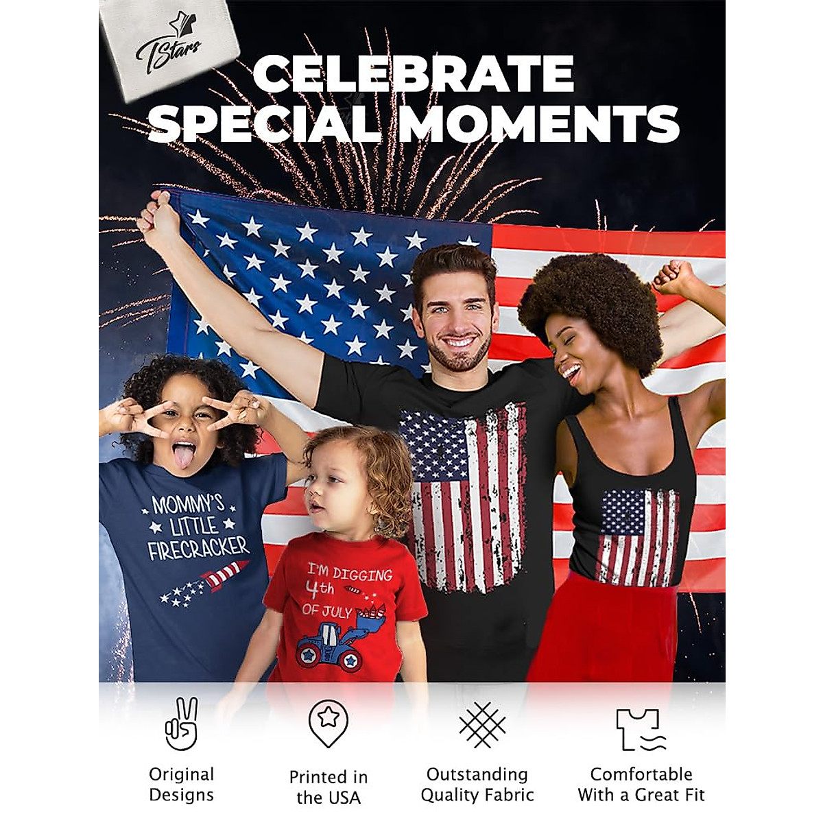 Tstars American Flag Hat 4th of July Trucker Mesh Cap Patriotic Hats for Men Women One Size Blue/White/Red