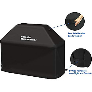 Simple Houseware 72-inch Waterproof Heavy Duty Gas BBQ Grill Cover, Weather-Resistant Polyester