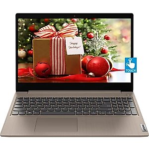 2022 Lenovo IdeaPad 3 15.6" HD Touch Screen Laptop, Intel Dual-Core i3-1115G4 Up to 4.1GHz, 8GB DDR4 RAM, 512GB PCI-e SSD, Webcam, WiFi 5, HDMI, Bluetooth, Windows 10 S - Almond + TiTac Card