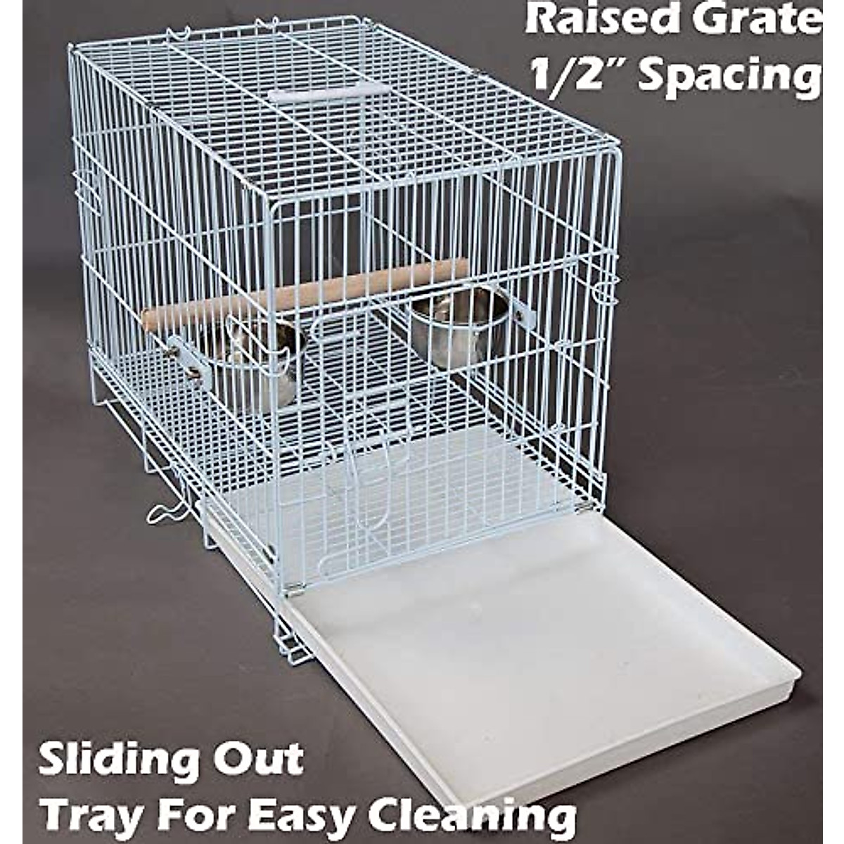 Large Collapsable Bird, Parrot, Dog and Cat Travel Vet Carrier Cage, 24"x16.5"x20"