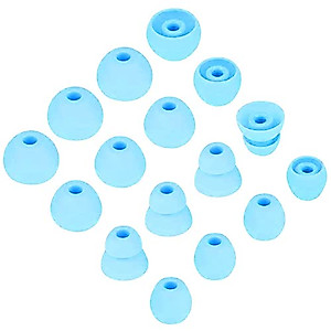 Blue Ear Tips Replacement for Beats Flex Earbuds, JNSA 8 Pairs Replacement Eartips Ear Tip Compatible with Beats Flex, 4 Size 16PCS Silicone Earbuds Tip Ear Cap, Blue