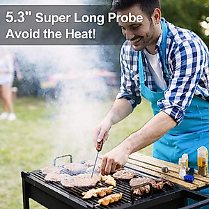 ThermoPro TP01A Digital Meat Thermometer for Cooking+ThermoPro TP932 BBQ Grill Mat Set of 2 Grill Mats Non Stick Reusable