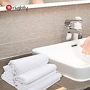Orighty 12 Pack Premium Hand Towels Set - Quick Drying & Absorbent Microfiber Hand Towels for Bathroom 16x27 inches - Multi Purpose for Gym, Spa, Shower, Hotel & Bathroom (White)