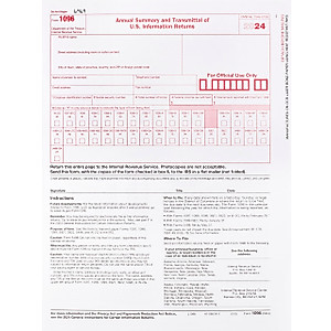 1096 Transmittal 2022 Tax Forms 25 Pack of 1096 Summary Laser Tax Forms Compatible with QuickBooks and Accounting Software