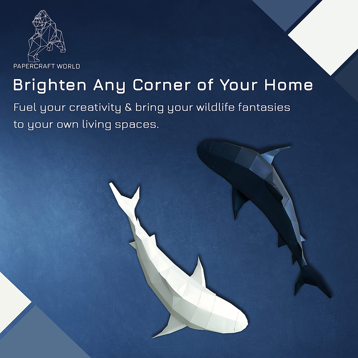 3D Paper Animal Wall & Art Decor - Pre-fold & Pre-cut Papercraft 3D Animal Model Kits - 250 GSM Puzzled 3D Origami Paper - DIY 3D Puzzle by PaperCraft World - Bunny