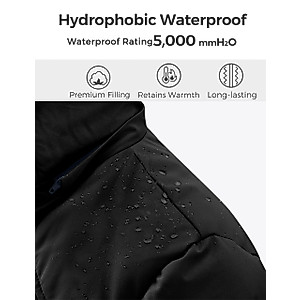 wantdo Women's Fur Hooded Winter Coat Warm Thicken Puffer Coat Black XL