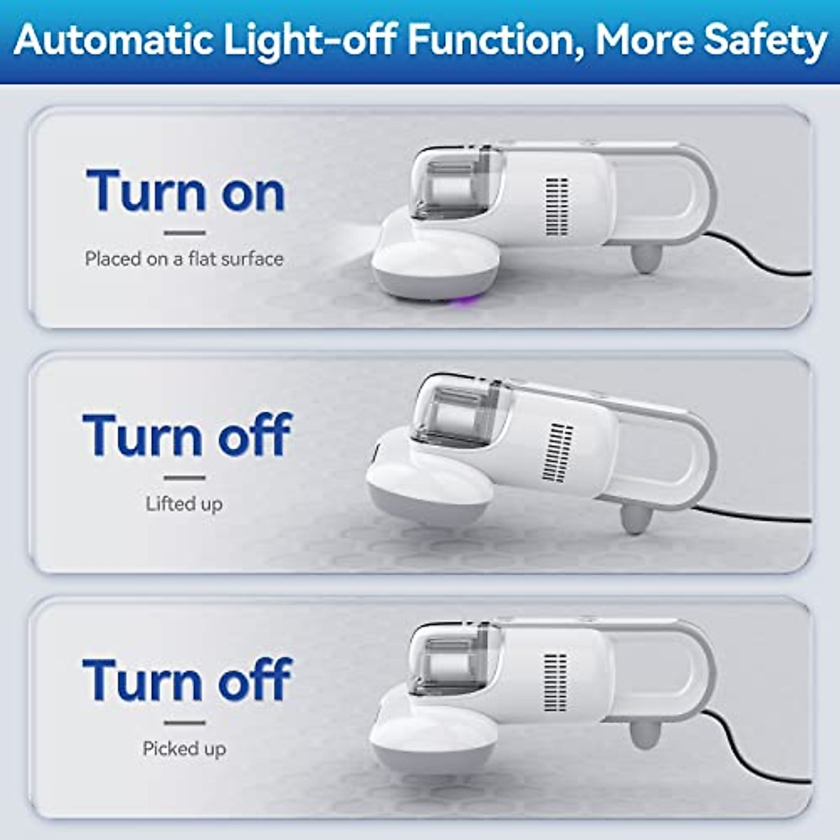 TASVAC Bed Vaccum Cleaner, Mattress Vacuum, Corded 2-in-1 Handheld Vacuum for Bed with 15Kpa Strong Suction and Low Noise, Vacuum of Bed Mattress Sofas, Pet Hair and Carpets