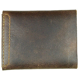 Hide & Drink, Leather T-Shape Wallet, Holds Up to 4 Cards Plus Flat Bills, Cash Organizer, Everyday Accessories, Handmade Includes 101 Year Warranty :: Bourbon Brown