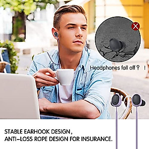 Woocon Galaxy Buds 2 Pro Strap,Soft Strong Silicone Special Anti-Skid Design Sports Anti Lost Headphones Lanyard Accessories ONLY Compatible with Samsung Galaxy Buds 2 Pro Earbuds Neck Rope Cord-Lilac