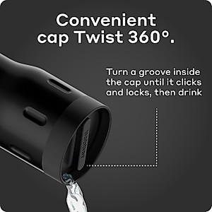 BOBBER - 12 OZ Vacuum Insulated Stainless Steel Portable Travel Coffee Mug With 100% Leakproof Locked Lid (Black Coffee)