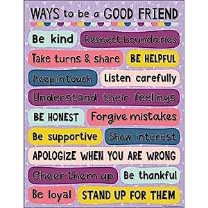 Teacher Created Resources Oh Happy Day Ways to be a Good Friend Chart, 17" x 22"
