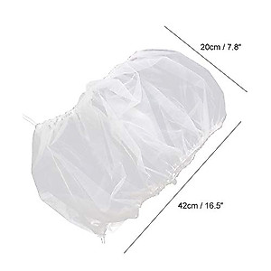 JUTTA Bird Cage Seed Catcher Parrot Cage Mesh Skirt Universal Birdcage Cover Birdseed Nylon Net Guard extra large (Not Include Birdcage) (White)