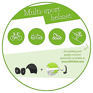 Chillafish Bobbi ABS Children's Multi-Sport Helmet, Bike, Ski, Skateboard, Scooter, Small, Lime