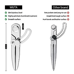 WUTA Wing Divider High Polished 304 Stainless Steel Adjustable Spacing Compass Wing Divider Scriber Leather Regulation Tools Edge Creaser DIY for Woodworking Leather Marking