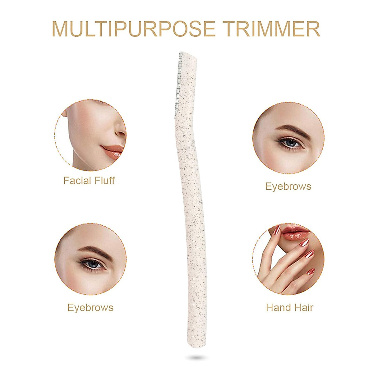 Chaosss &., Facial Fuzz-Free Razor, Eyebrow Trimmer Chaosss Co. Professional Exfoliating Dermaplaning Tool, Peach Fuzz Shaver and Multipurpose Razor Home Skin Care for Women and Men (Pack of 4)