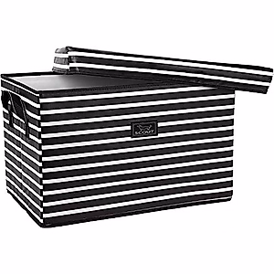 SCOUT Rump Roost LG - Large Lidded Storage Bin with Handles, Collapsible, Stackable, Doubles as Seat or Table, Holds 90 Lbs