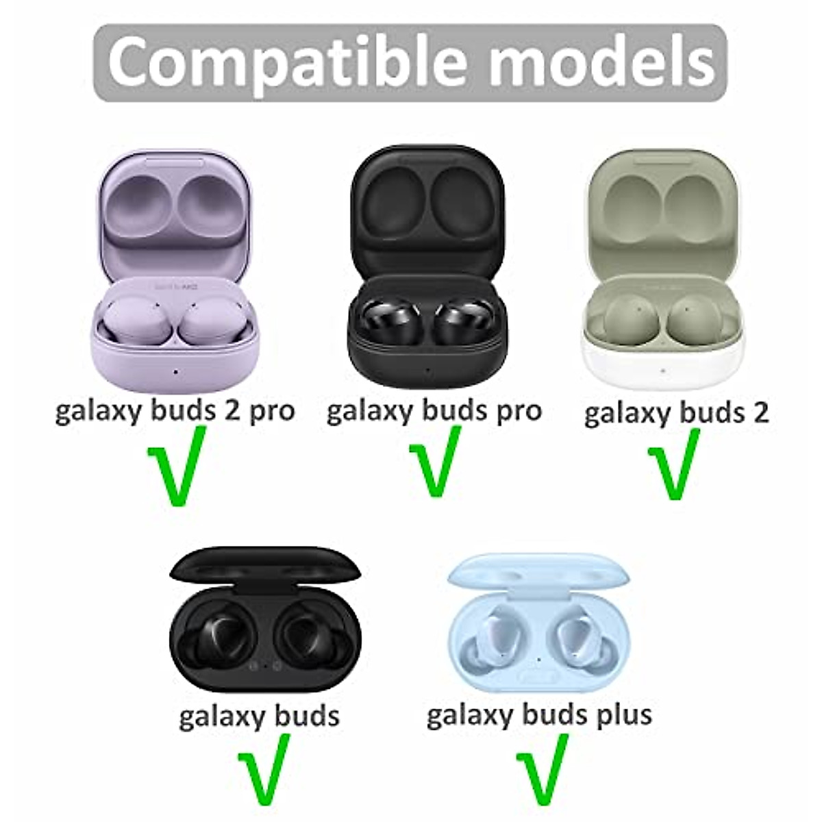 6 Pairs Memory Foam Galaxy Buds Pro Ear Tips Buds, S/M/L 3 Size Replacement Reduce Noise Fit in Case Comfortable Earbuds Compatible with Samsung Galaxy Buds Pro/Galaxy Buds 2 Pro - Black