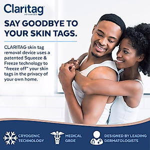 Claritag Advanced Skin Tag Remover - FDA-Cleared Device - Only for Skin Tag Removal - Works in 7-14 Days - Up to 10 Treatment Cycles - Cryogenic Freeze-Off Kit