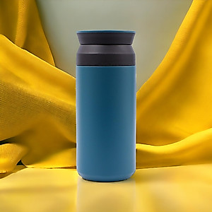 Generic Japanese Style Travel Tumbler Vacuum Insulated Thermos (Blue) 450 ML (15.2 oz), Medium