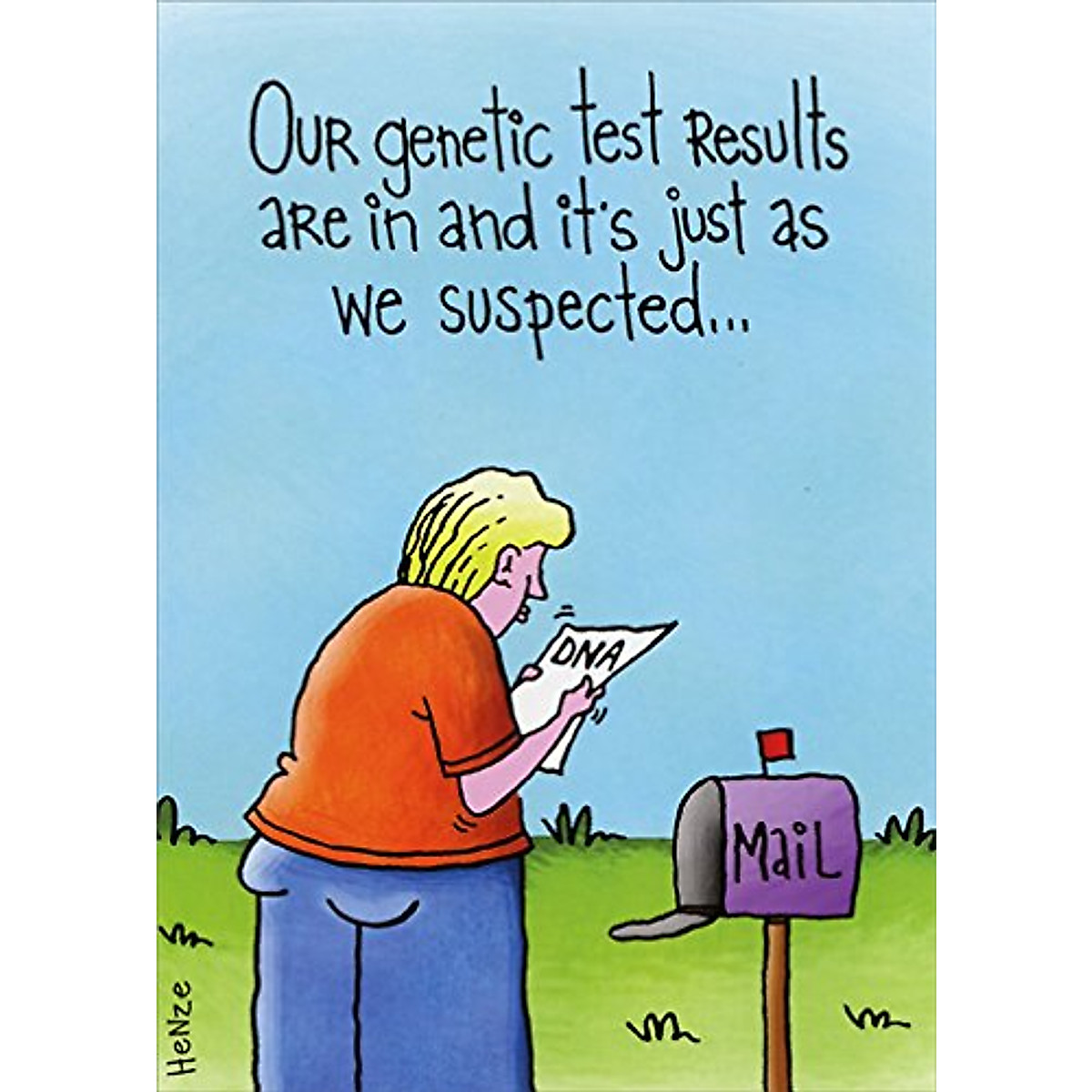 Genetic Test Results Oatmeal Studios Funny Family Birthday Card for Relative