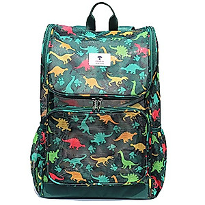 ESVAN Original Print Mesh Backpack Clear Bag See through Pack for Travel Beach Gym Multi-Purpose Women Men (B)