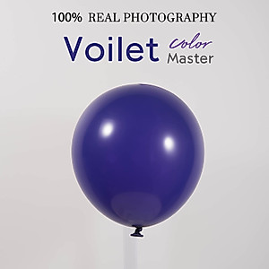 Dark Purple Balloons different sizes 100 Pack 12+10+5 inch Deep Hot Purple Balloon for Wedding Birthday Baby Shower Birthday Party Halloween Decorations