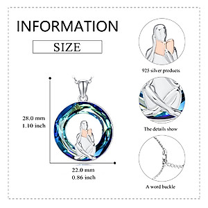 Vadmans 925 Sterling Silver Book Necklace Crystal Pendant Necklace for Women Book Lovers Jewelry Gifts for Readers Book Club Staff Librarian