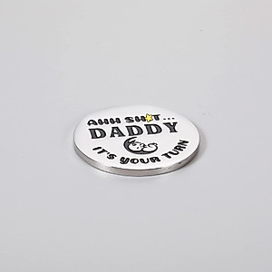 First Fathers Day Gift for New Dad New Baby Gifts for Dad Mom Daddy Parent Decision Coin for Mom Dad to be Funny Pregnancy Newborn Arrival Baby Gift for Dad First Time Shower Gifts Expectant Dad Gifts