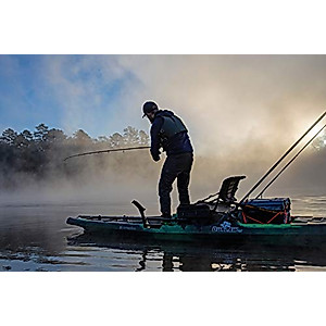 Perception Kayaks Outlaw 11.5 | Sit on Top Fishing Kayak | Fold Away Lawn Chair Seat | 4 Rod Holders | Integrated Tackle Trays | 11' 6"" | Dapper"