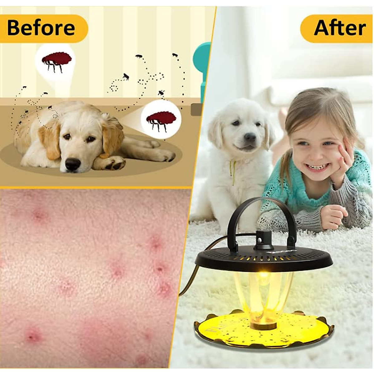 Redeo Flea Trap Refills Discs 8 PCS Sticky Pad Refills 6 Inch Natural Glue Board Replacement for Fleas Bugs, Odorless and Safe for Family and Pets