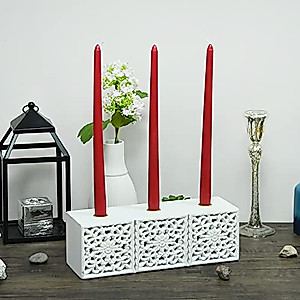 Zest Candle 12-Piece Taper Candles, 12-Inch, Red