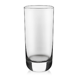 Libbey Polaris Tumbler and Rocks Glass Set, Clear Drinkware Glasses Set, Short and Tall Water Glasses with Modern Clean Lines, Dishwasher Safe Drinking Glasses Set of 16