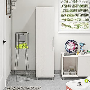 SystemBuild Camberly 60" Tall Storage Cabinet, Ivory Oak