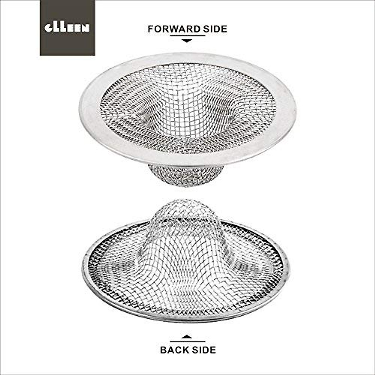 Drain Hair Catcher,Mesh Metal Sink Strainer Set of 2,Fits for Bathroom Bathtub Wash Basin Hole Shower Drains(2.75" Top / 1")